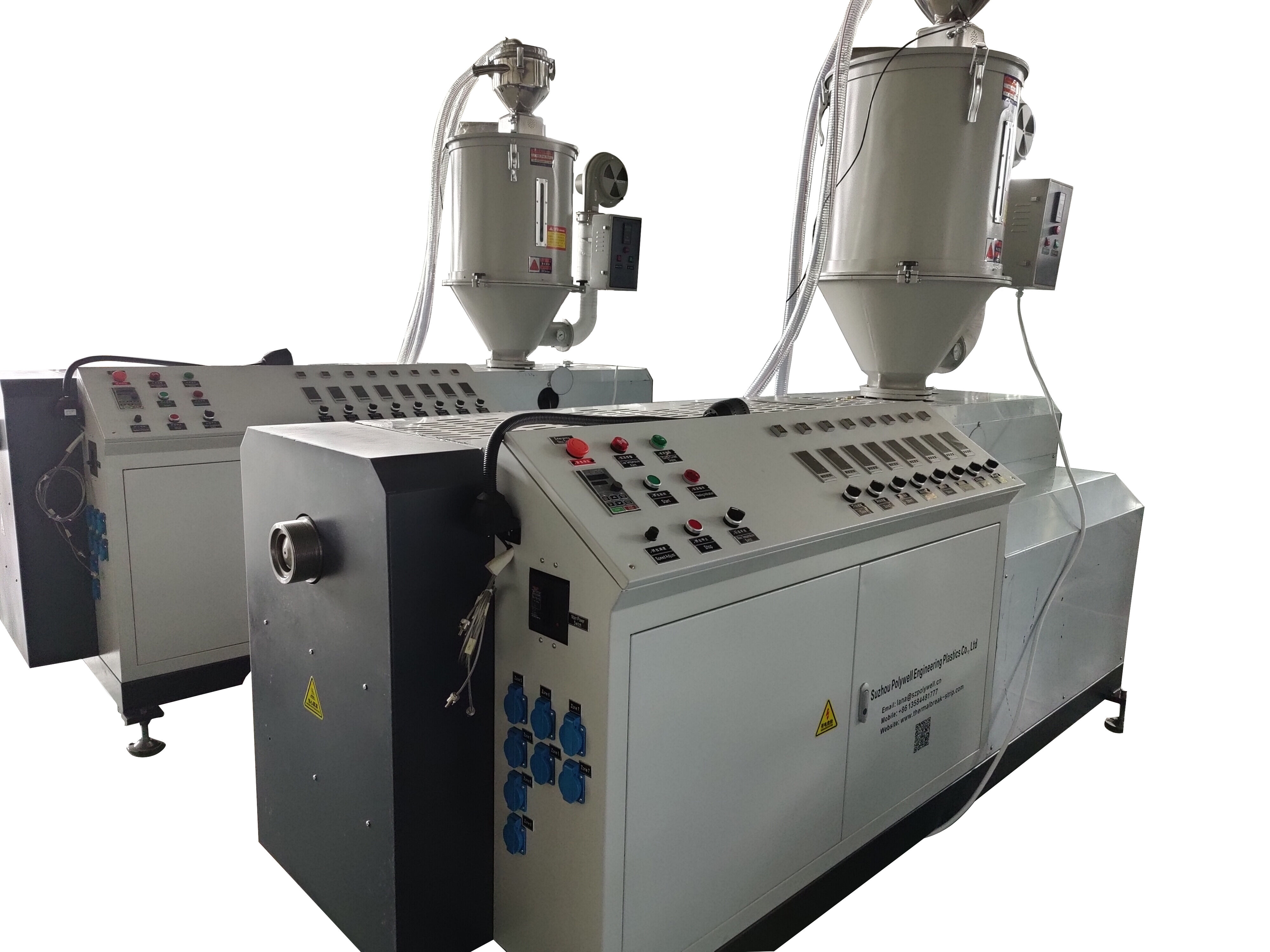Single Screw Extruder PA66GF25 Granules Processing Polyamide Strip Extruding Production Machine ...